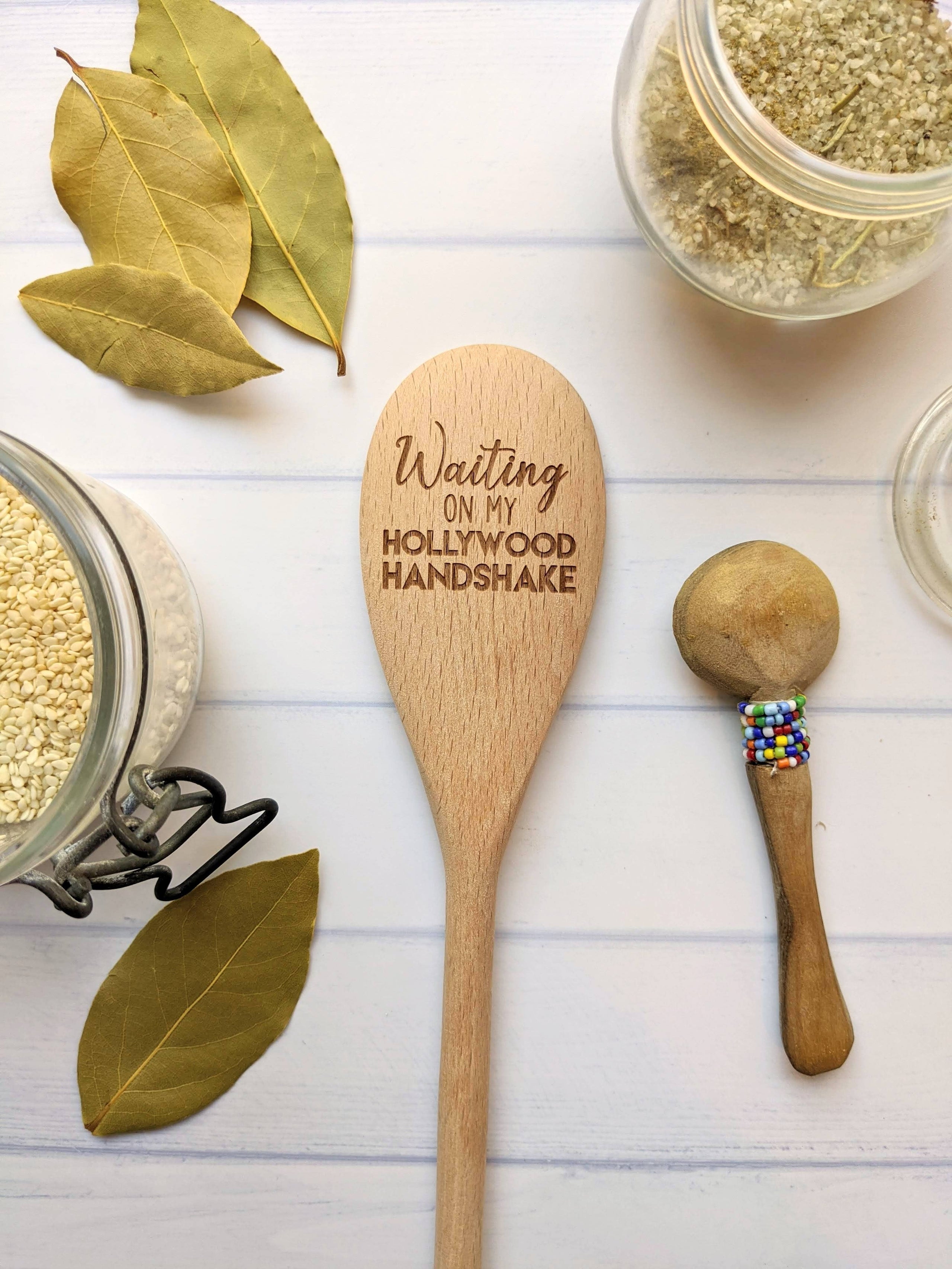 Waiting on my Hollywood Handshake Engraved Wooden Spoon | Stellar House ...